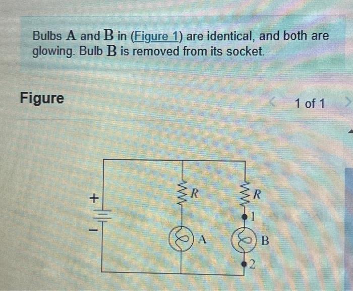 Solved Bulbs A and B in (Figure 1) are identical, and both | Chegg.com
