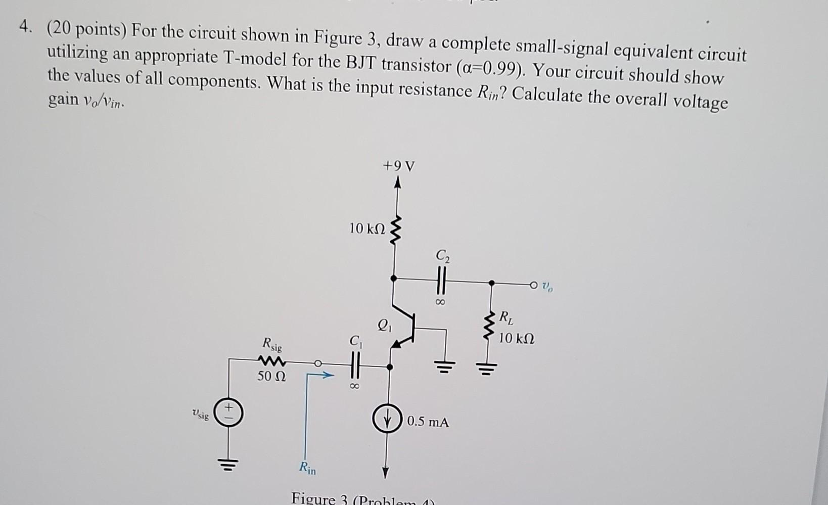 Solved 4. ( 20 points) For the circuit shown in Figure 3, | Chegg.com