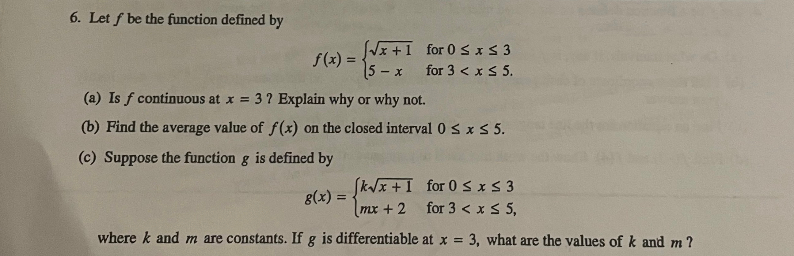 Solved Let f ﻿be the function defined | Chegg.com