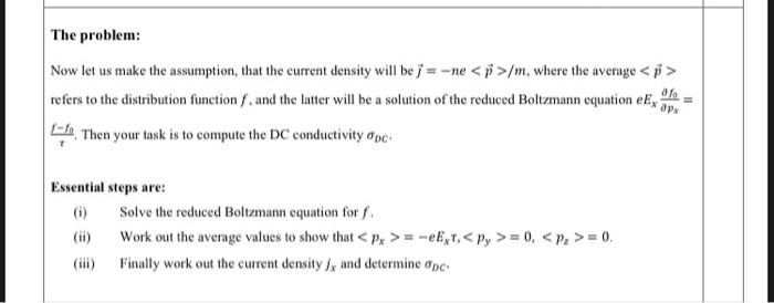 Solved About the Boltzmann equation: The Boltmann cquation | Chegg.com