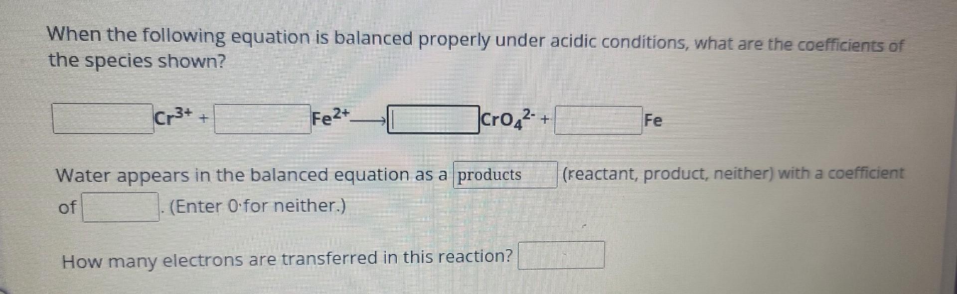 Solved When the following equation is balanced properly | Chegg.com