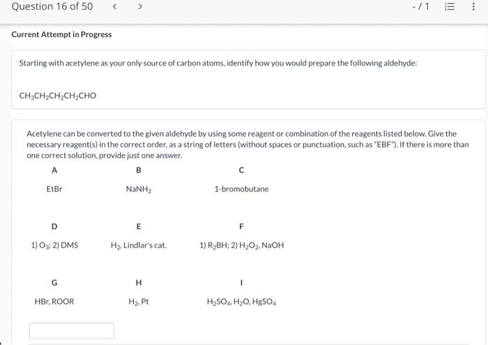 Solved Starting with acetylene as your only source of carbon | Chegg.com