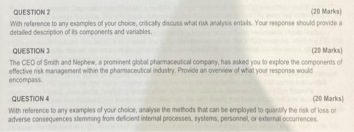 QUESTION 2 (20 Marks) With reference to any examples | Chegg.com