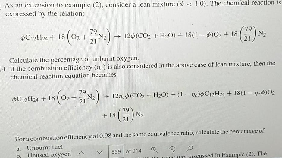Solved Example 2 An aero engine is using octane C12H24 as a | Chegg.com