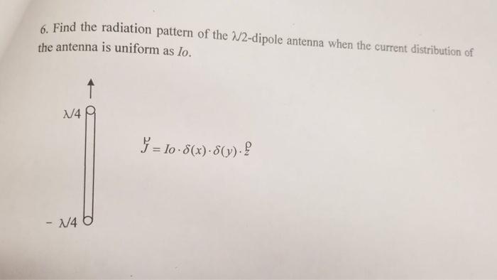6. Find the radiation pattern of the N2-dipole | Chegg.com