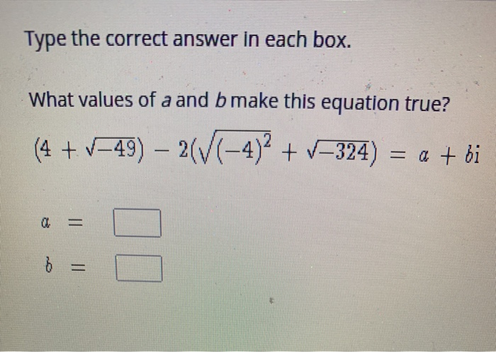 Solved Type the correct answer in each box. What values of a | Chegg.com