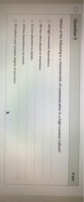 Solved Question 1 4 pts Which of the following is not a | Chegg.com