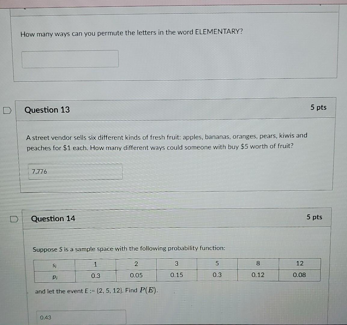 Solved How many ways can you permute the letters in the word | Chegg.com