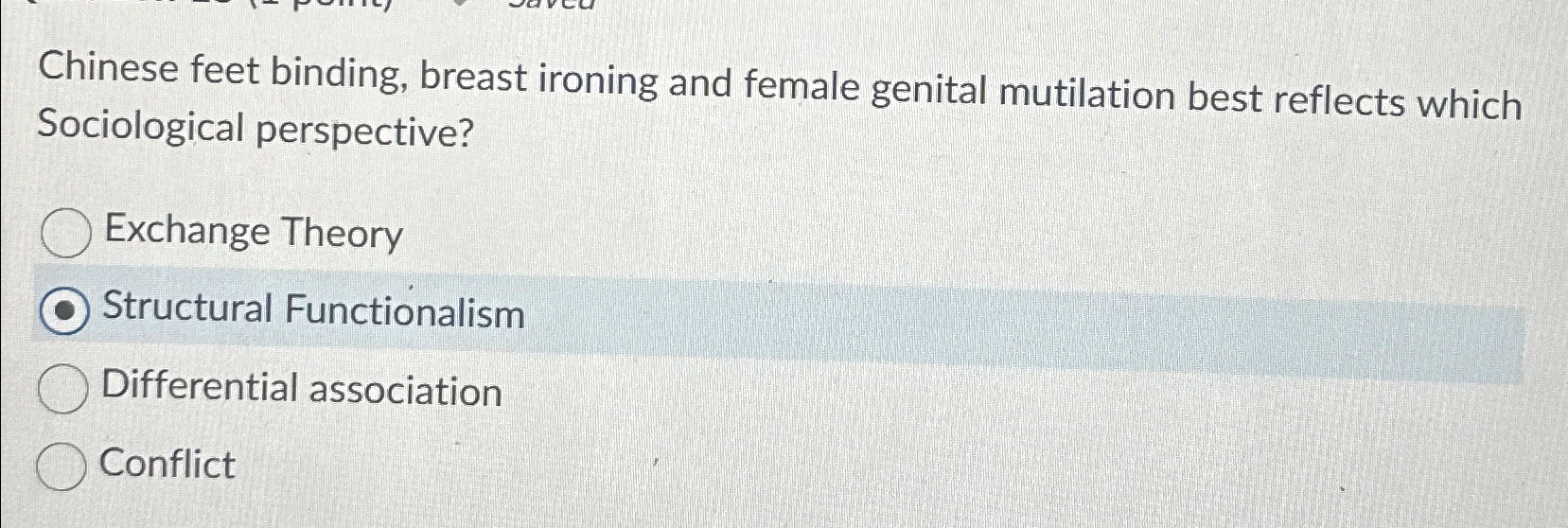 Solved Chinese feet binding, breast ironing and female | Chegg.com