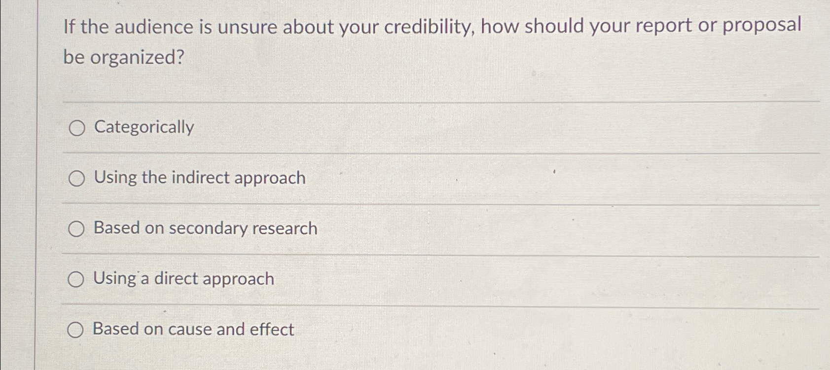 Solved If the audience is unsure about your credibility, how | Chegg.com
