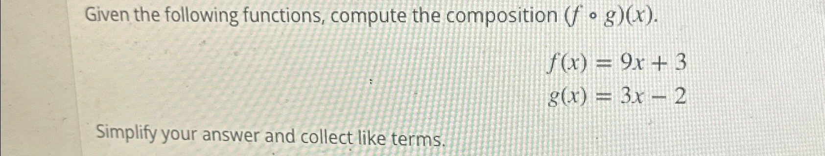 Solved Given the following functions, compute the | Chegg.com