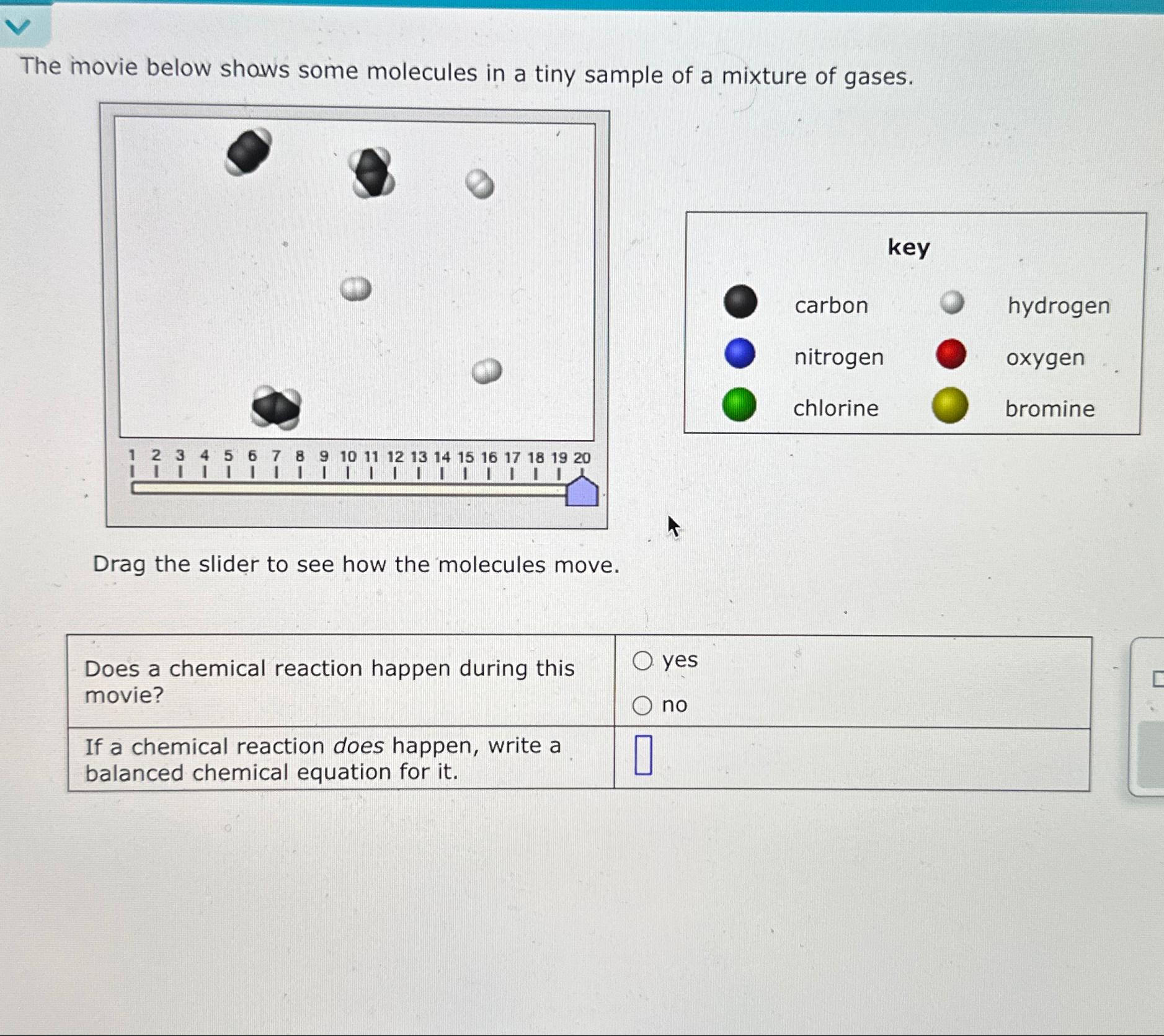 Solved The movie below shows some molecules in a tiny sample | Chegg.com
