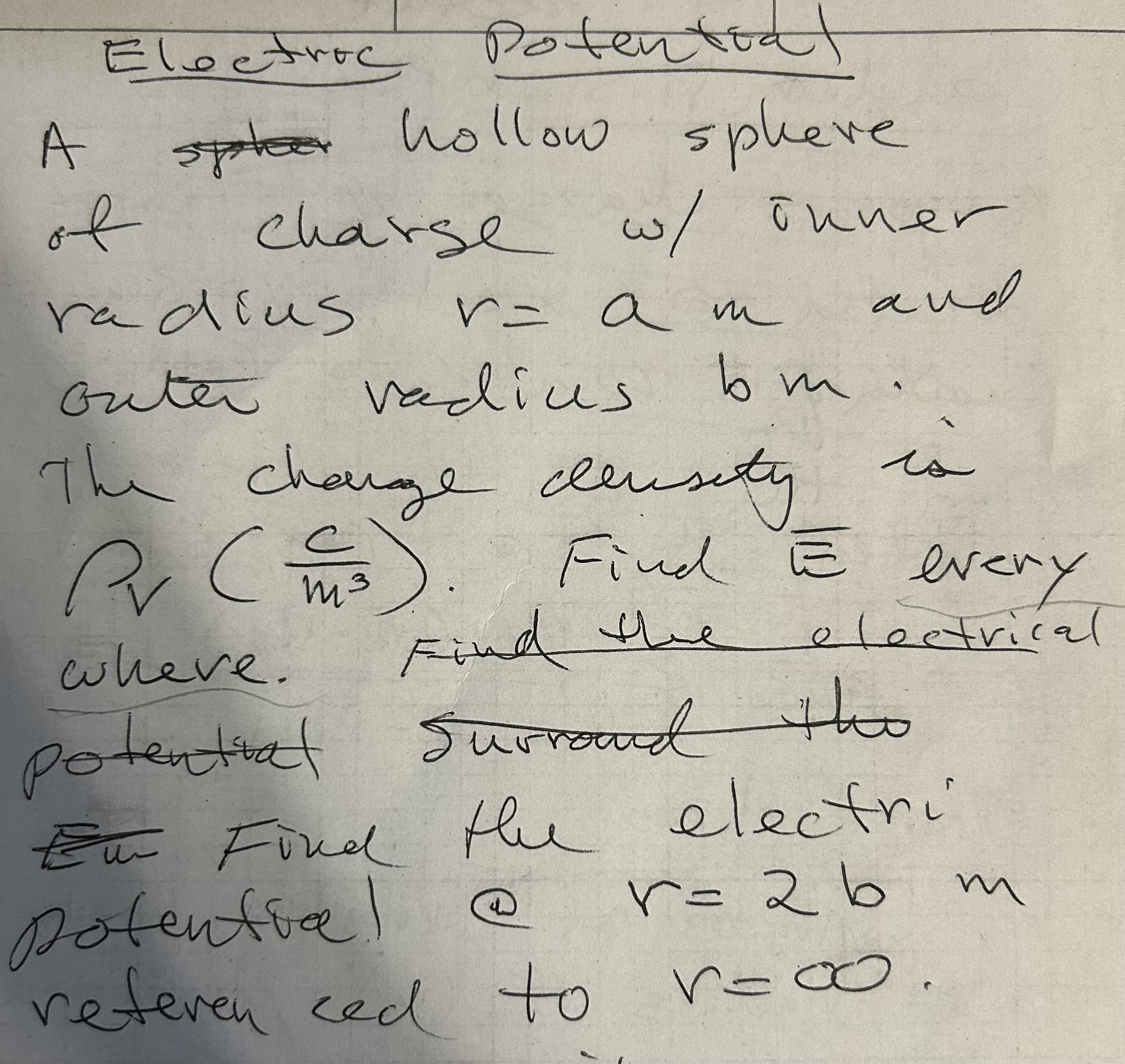 Solved Electric potentialA hollow sphereof ﻿charge with | Chegg.com