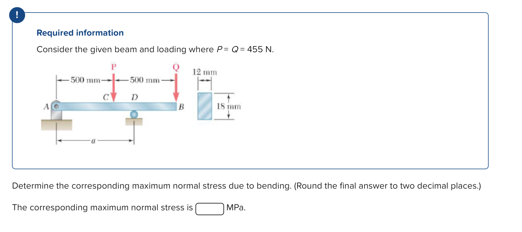 Solved !Required informationConsider the given beam and | Chegg.com