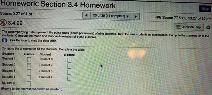 Solved Homework Section 3 4 Homework Save Score 0 27 Of 1