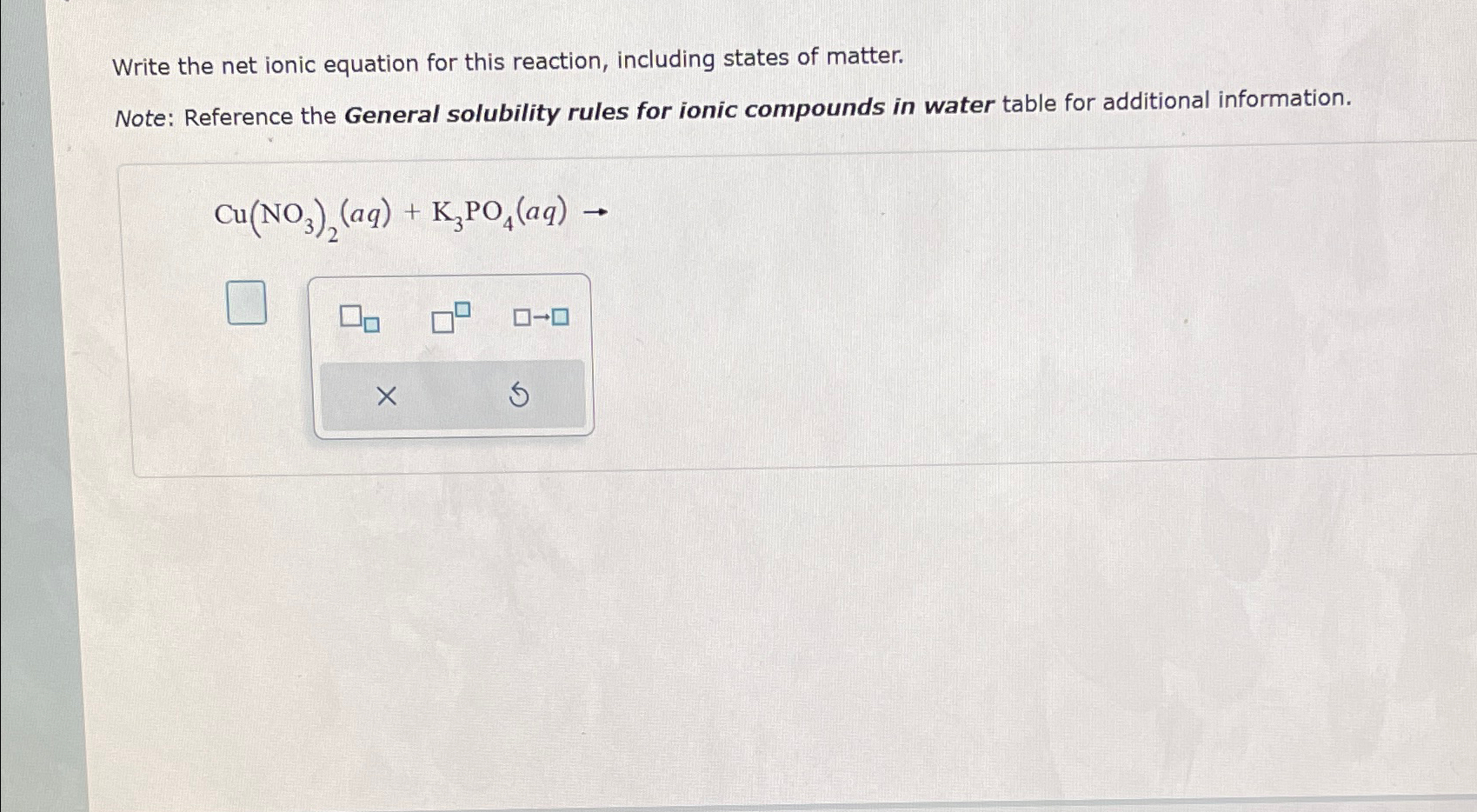 Solved Write the net ionic equation for this reaction, | Chegg.com