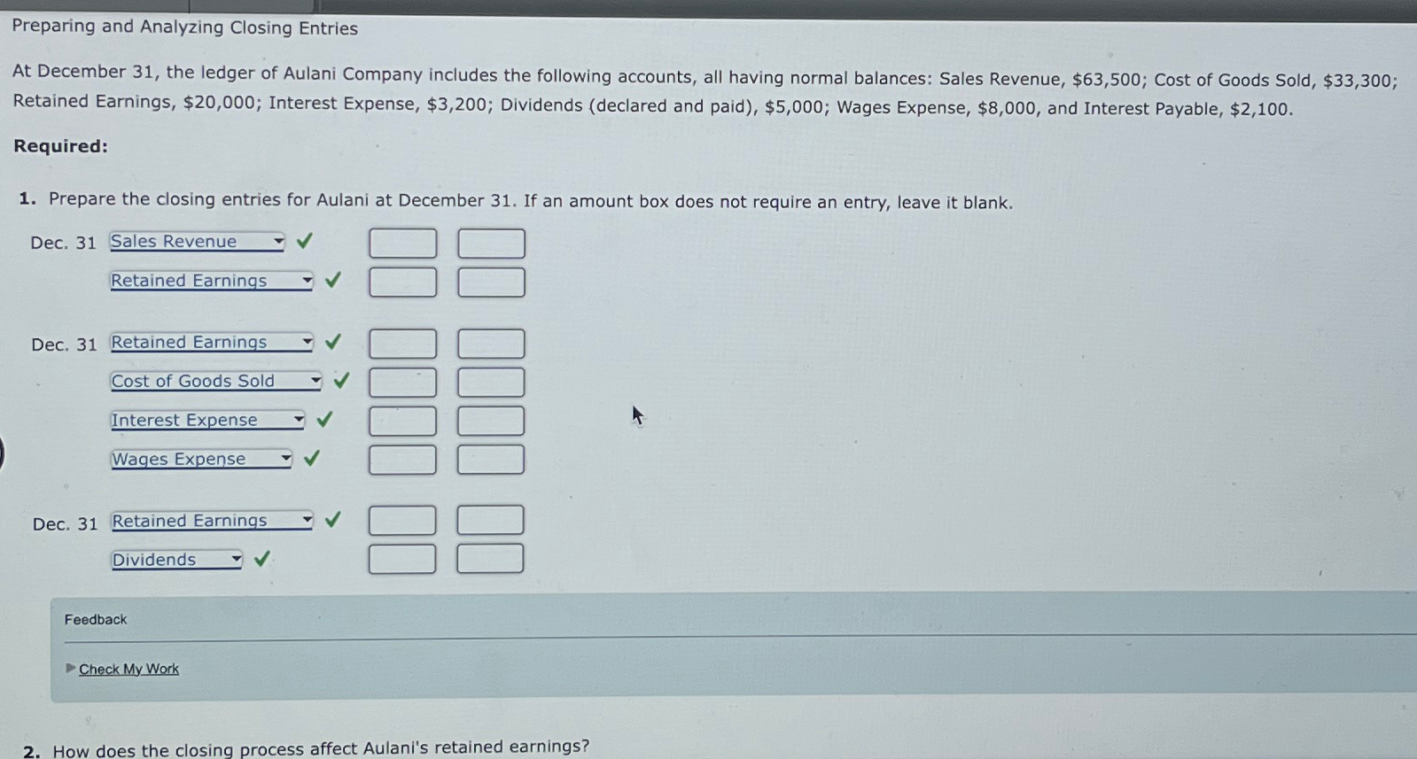 Solved Preparing and Analyzing Closing EntriesAt December | Chegg.com