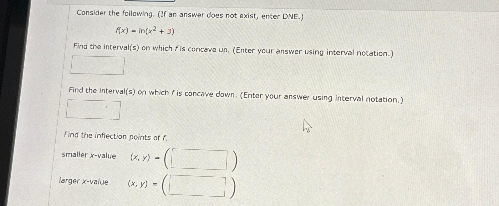 Solved Consider the following. (If an answer does not exist, | Chegg.com
