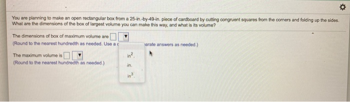 Solved You are planning to make an open rectangular box from | Chegg.com