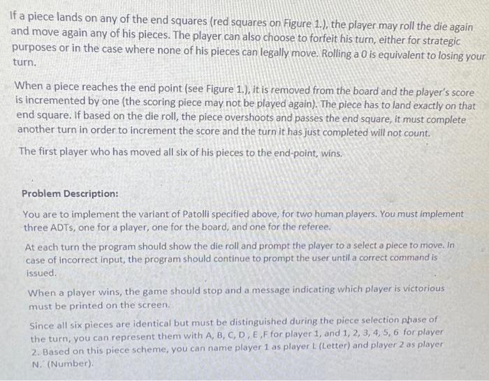 Solved Game Description : Note: Video with Description is | Chegg.com
