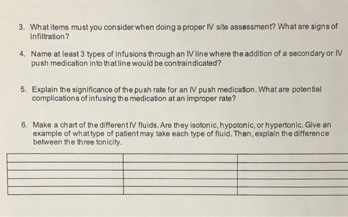 Solved 3. What items must you consider when doing a proper | Chegg.com