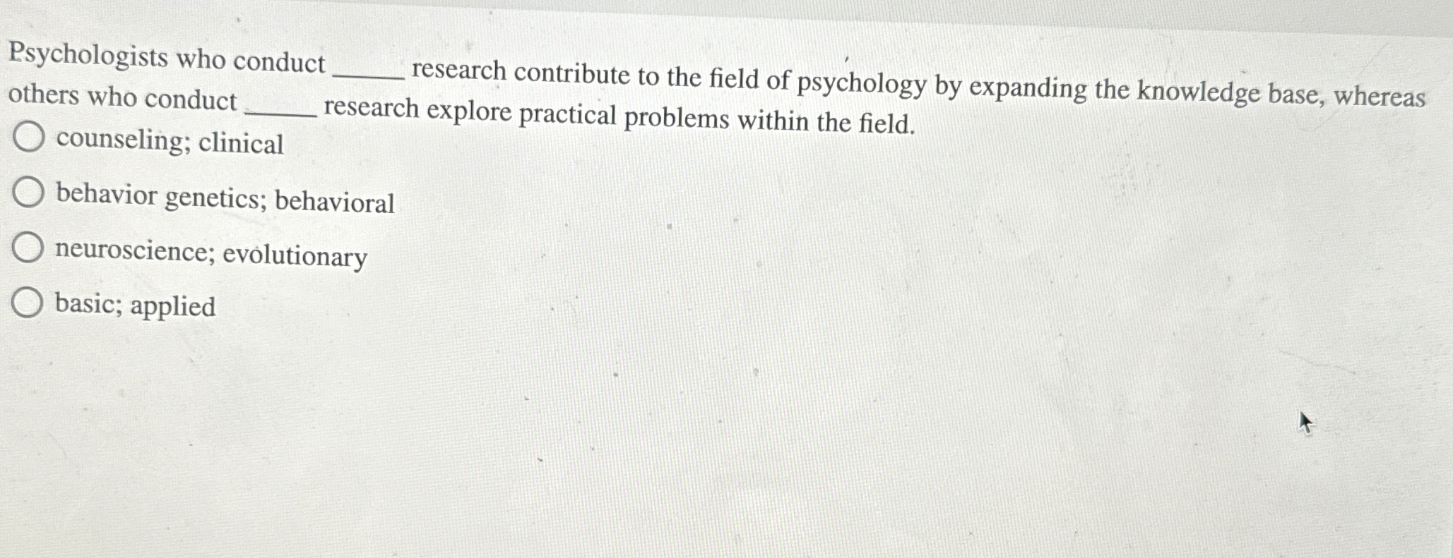 Solved Psychologists who conduct research contribute to the | Chegg.com