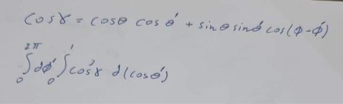 Solved Cost = cose cosé + sina sino cos(0-6) 277 Sop Scaso | Chegg.com