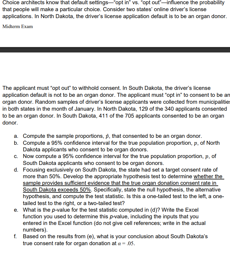 Solved Choice architects know that default settings-"opt in" | Chegg.com