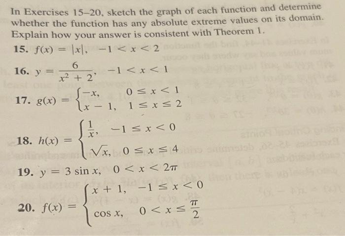 In Exercises 15-20, sketch the graph of each function | Chegg.com