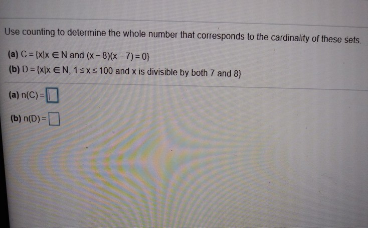 Solved Use counting to determine the whole number that | Chegg.com