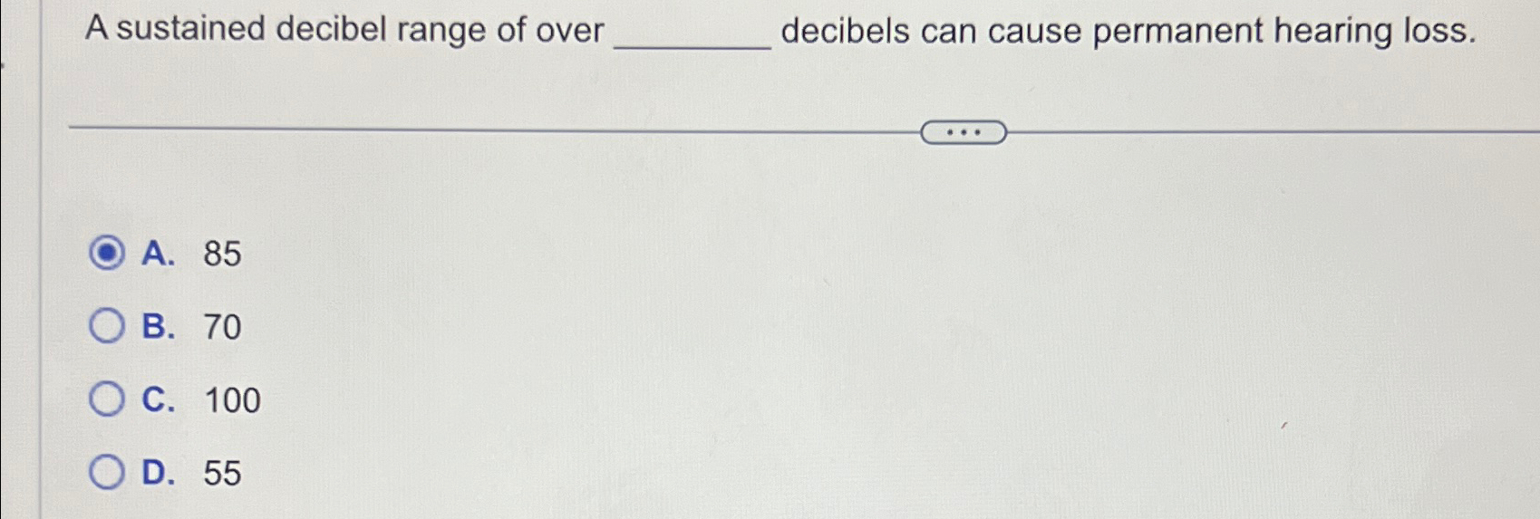 Solved A sustained decibel range of over ﻿decibels can | Chegg.com