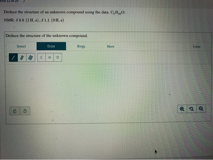 Solved tion 12 of 20 > Deduce the structure of an unknown | Chegg.com