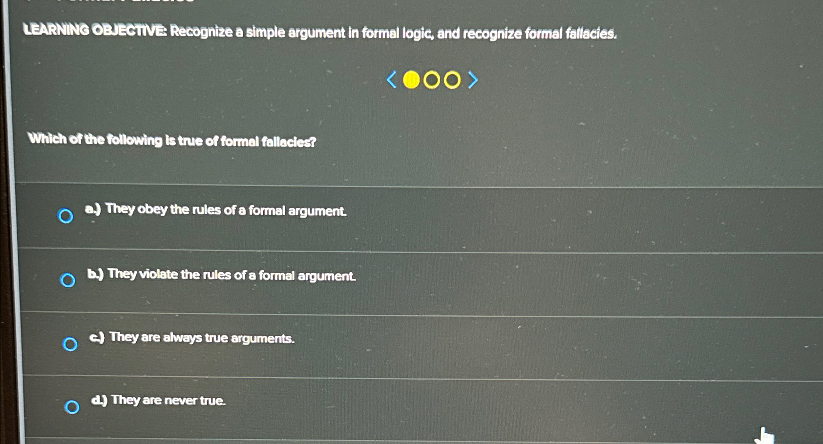Solved LEARNING OBJECTVE Recognize a simple argument in | Chegg.com