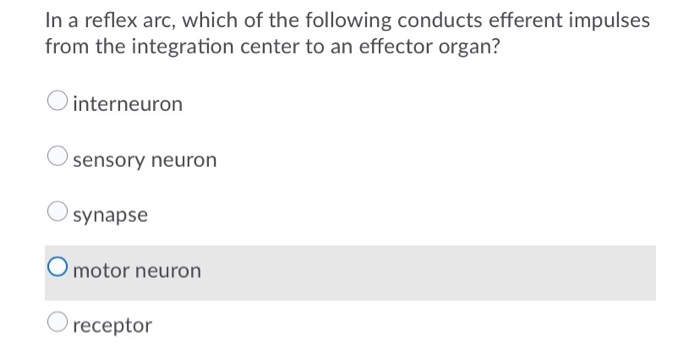 Solved The golgi tendon reflex: O is completely monosynaptic | Chegg.com