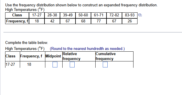 Solved Use the frequency distribution shown below to | Chegg.com