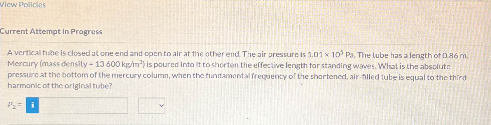 Solved View PoliciesCurrent Attempt in ProgressA vertical | Chegg.com