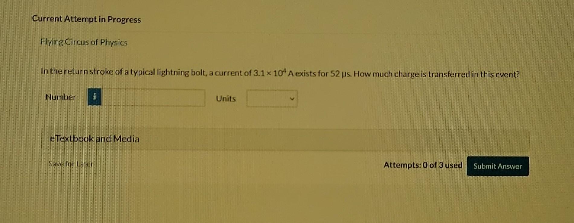 Solved Current Attempt in Progress Flying Circus of Physics | Chegg.com