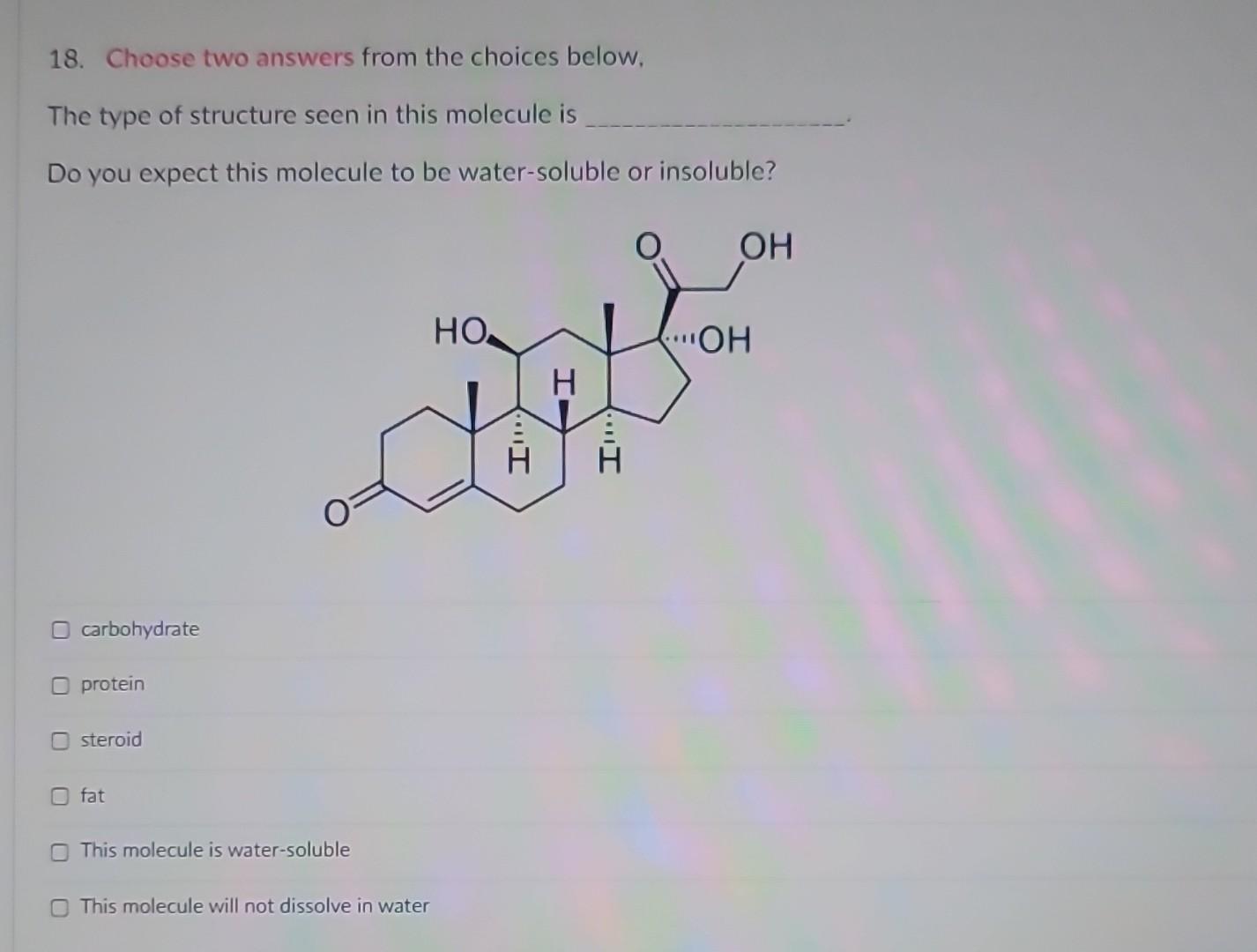 Solved 18. Choose two answers from the choices below. The | Chegg.com