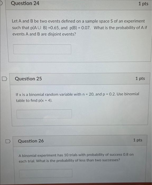 Solved Let A and B be two events defined on a sample space S | Chegg.com