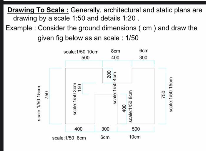 Drawing To Scale : Generally, architectural and | Chegg.com