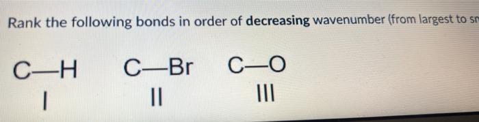 Solved Rank the following bonds in order of decreasing | Chegg.com
