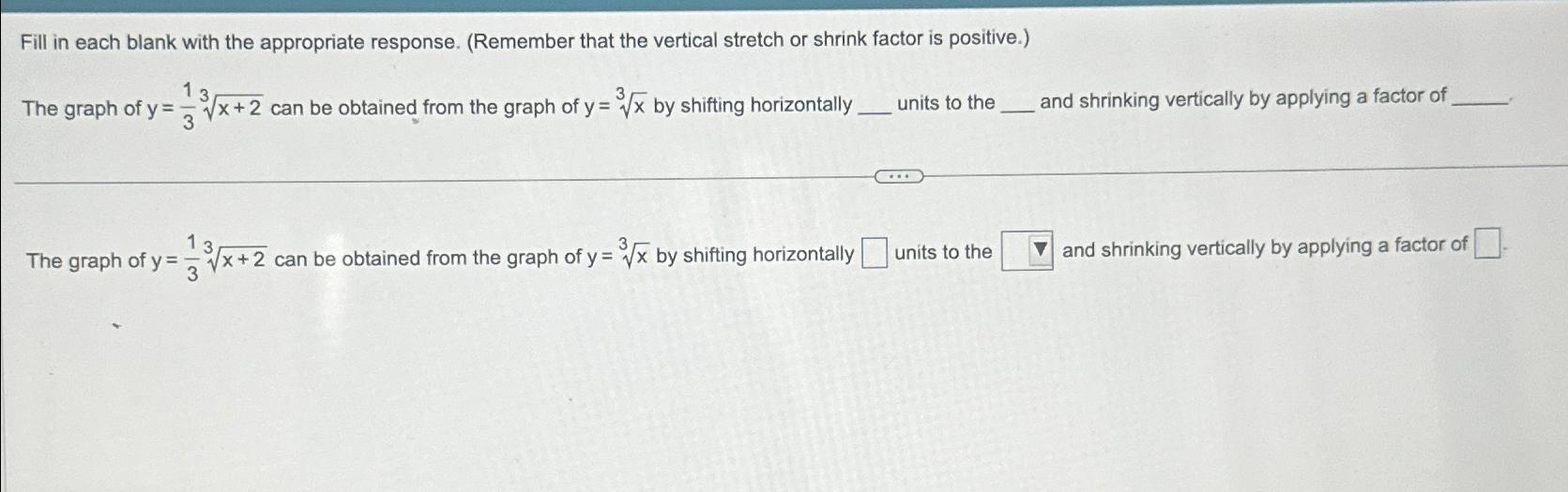 Solved Fill in each blank with the appropriate response. | Chegg.com