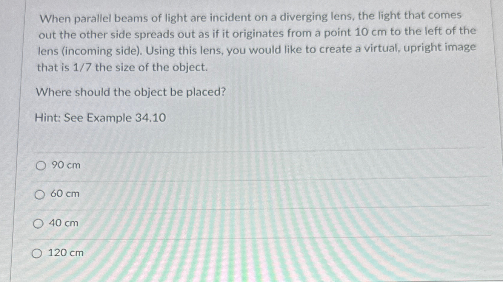 Solved When parallel beams of light are incident on a | Chegg.com