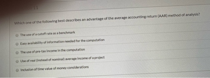 Solved Which one of the following best describes an | Chegg.com