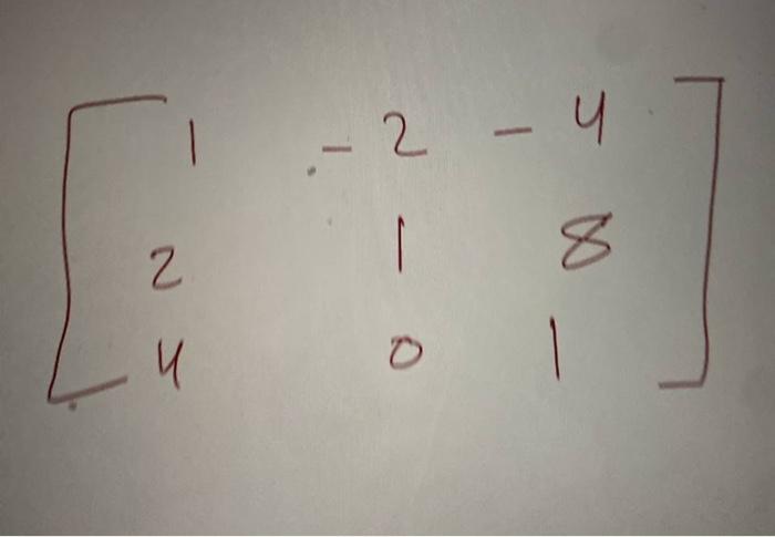 Solved find diagonal matrix for this matrix (1,-2,-4 ,2,1,8, | Chegg.com