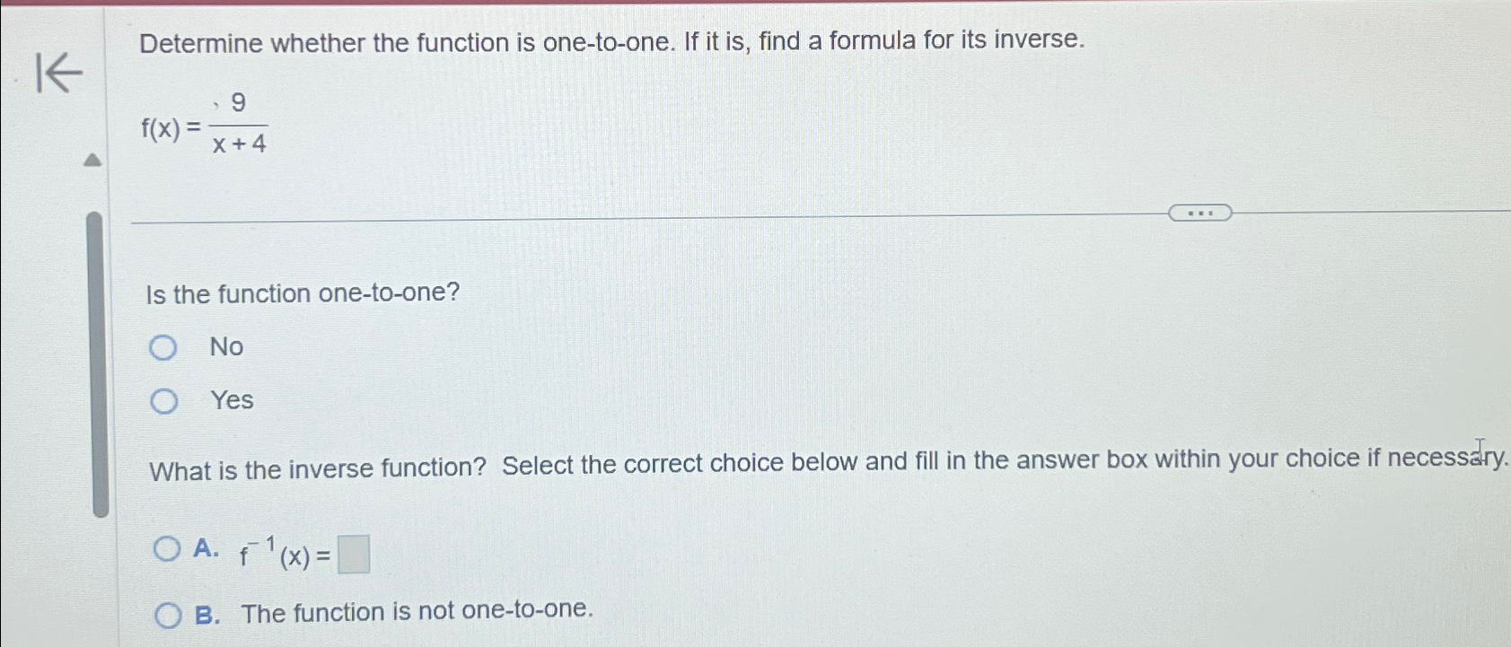 Solved Determine whether the function is one-to-one. If it | Chegg.com