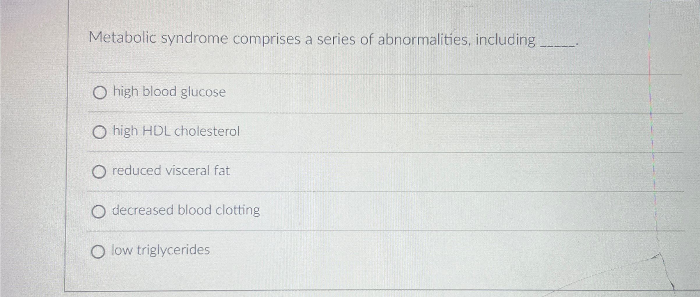 Solved Metabolic syndrome comprises a series of | Chegg.com