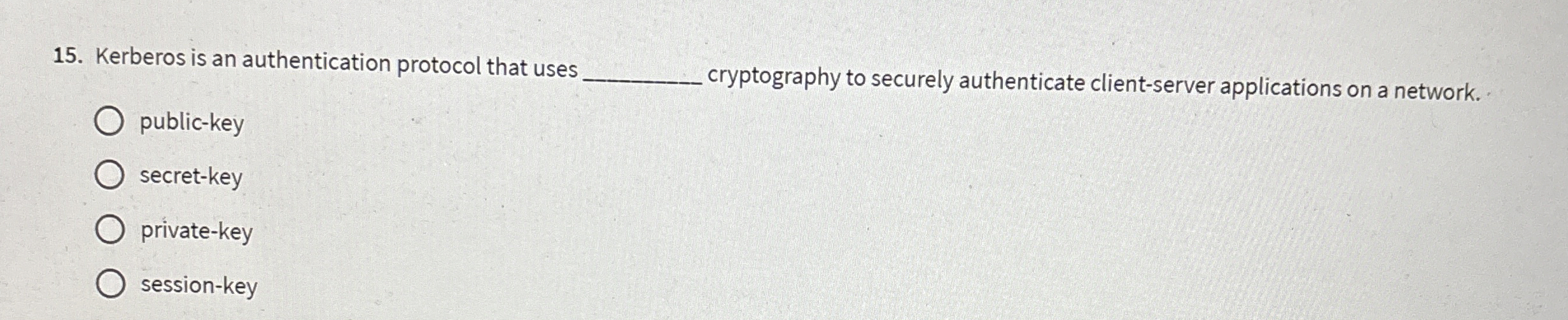 Solved Kerberos is an authentication protocol that | Chegg.com