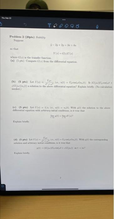 Solved Problem 2 (20pts) Stakidy Sippoen) 8o that | Chegg.com
