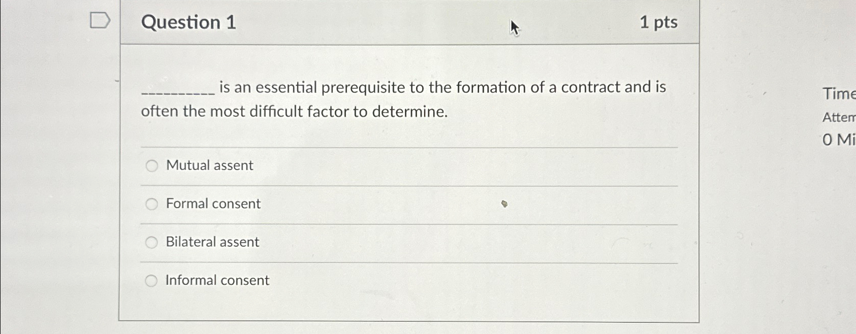 Solved Question 11 ﻿ptsis an essential prerequisite to the | Chegg.com